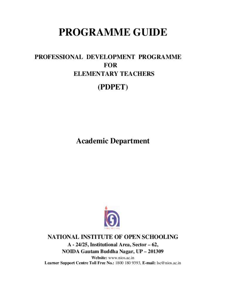 Fillable Online National Institute of Open Schooling Education Fax ...