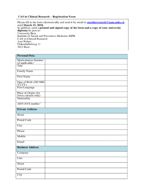 Fillable Online Registration Form Personal Data Matriculation Number ...