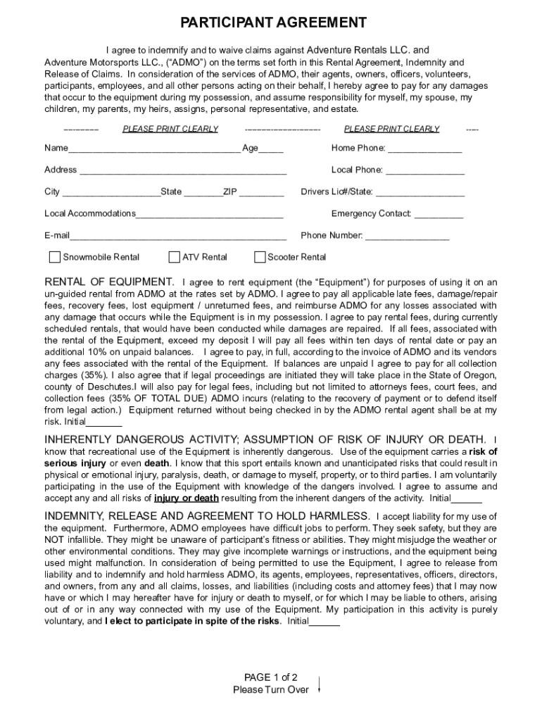 Fillable Online PLEASE READ THIS AGREEMENT CAREFULLY. DO NOT SIGN ... Fax Email Print - pdfFiller