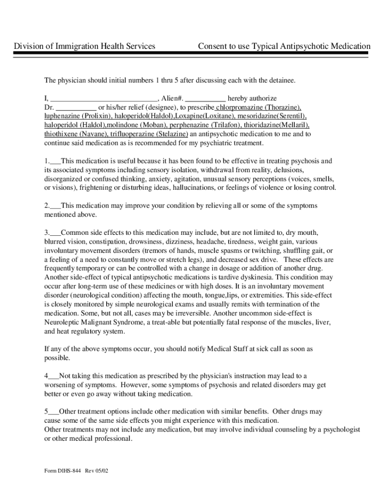 Fillable Online Division of Immigration Health Services Consent to use ...