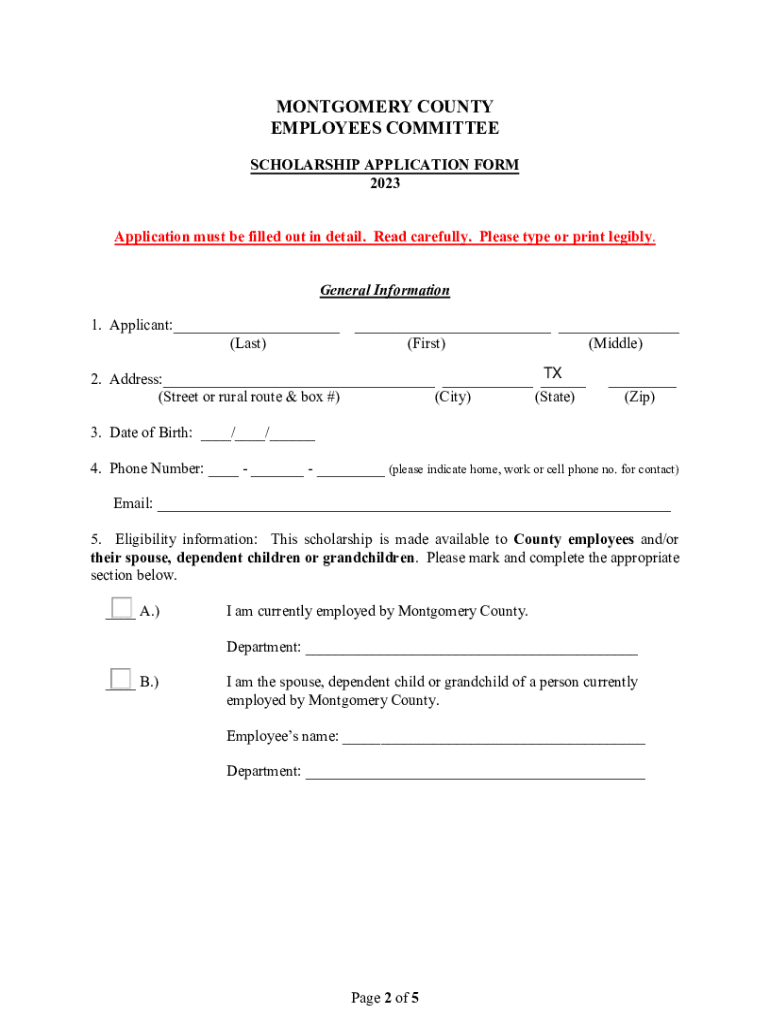 Fillable Online Financial Assistance Application Packet Programs ...