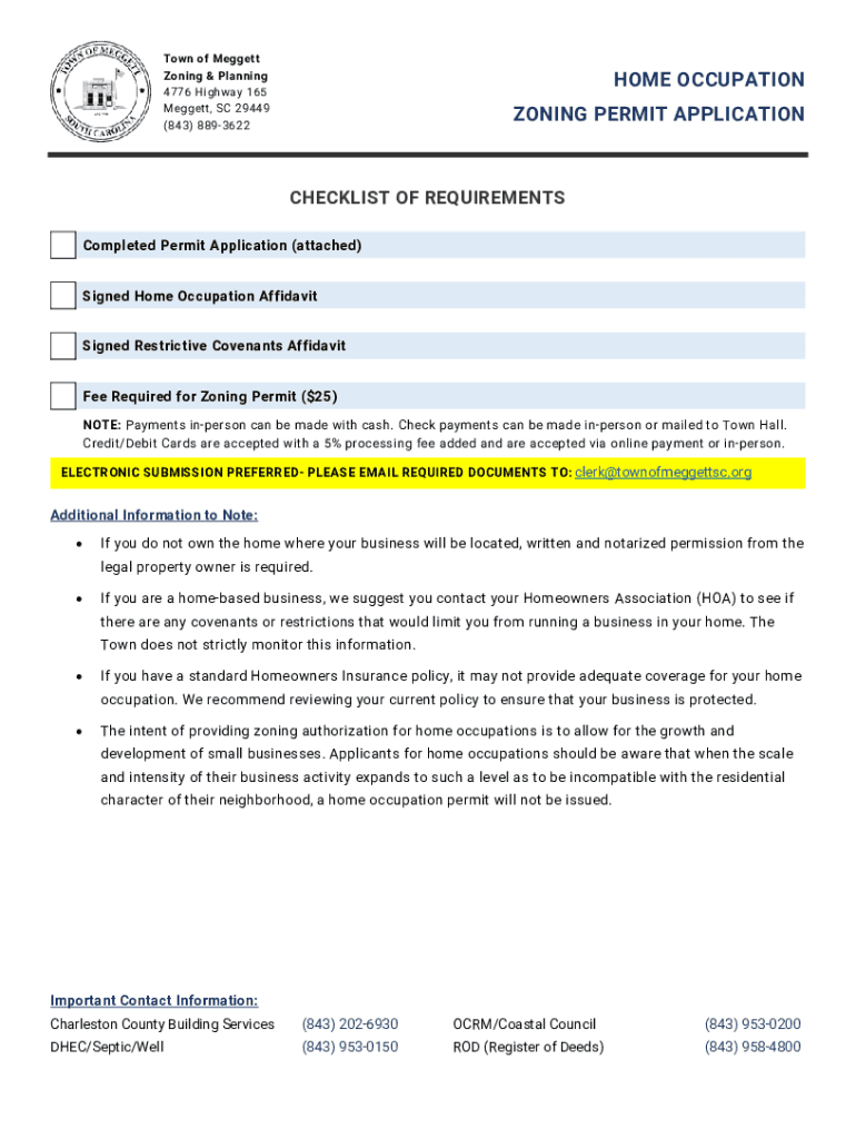 Fillable Online Meggett, SC Official Zoning Map and Code Fax Email ...