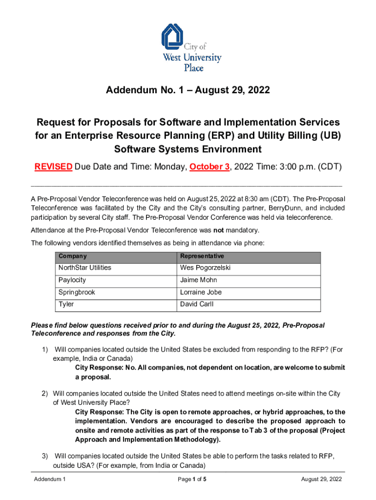 Fillable Online REQUEST FOR PROPOSAL (RFP) NO. 23-01 Fax Email Print ...