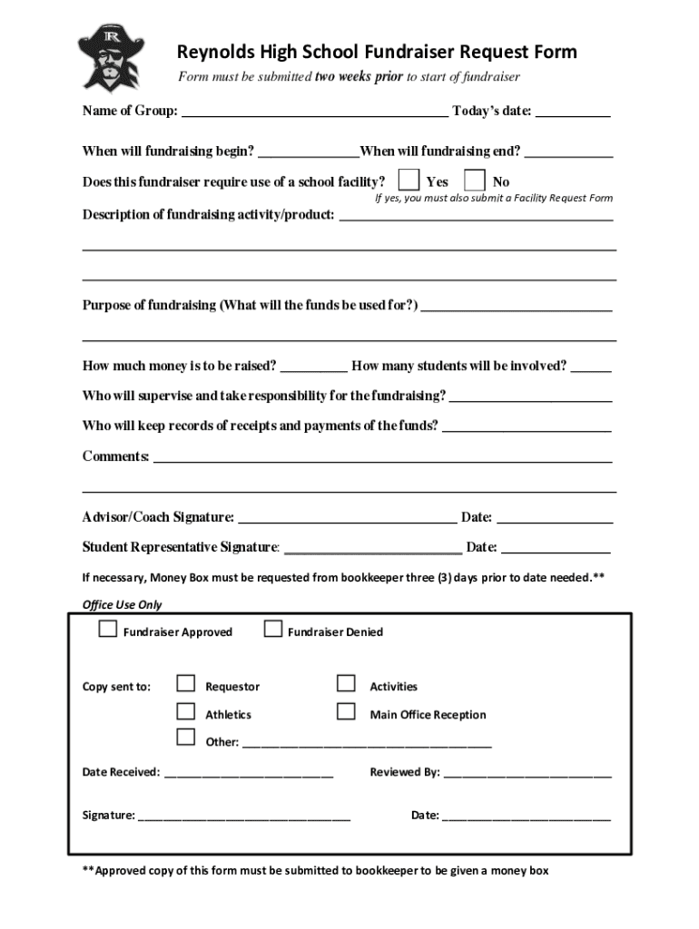 Fillable Online Reynolds High School Fundraiser Request Form Fax Email Print - pdfFiller