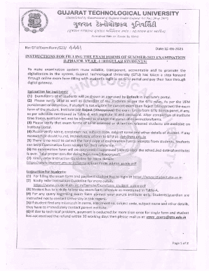 Fillable Online GTU/Exam Form/S23/ 44+ Fax Email Print - pdfFiller