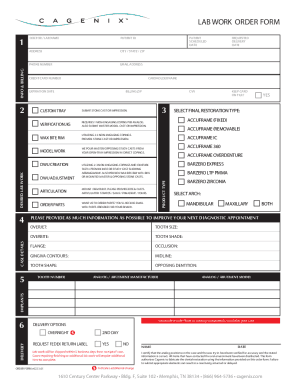 Fillable Online Lab Work Order Form Fax Email Print - pdfFiller