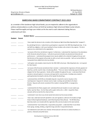 Fillable Online Marching Band Forms Fax Email Print - pdfFiller