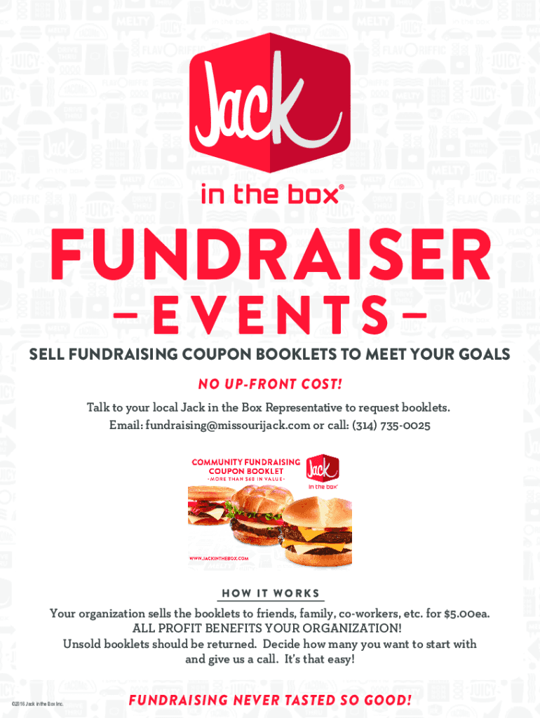 Fillable Online Fundraiser Booklet Application Fax Email Print - pdfFiller