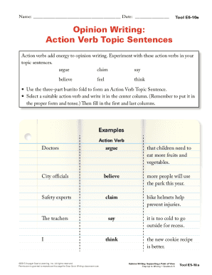 Fillable Online Action Verbs and Linking Verbs - How to Use Verbs Fax Email Print - pdfFiller