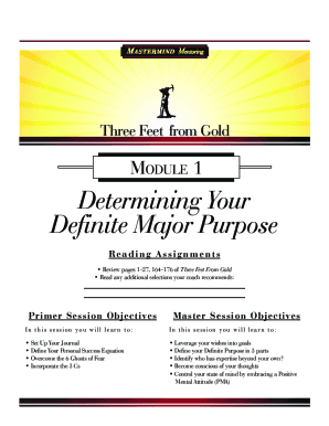 Fillable Online How to Make A Major Definite Purpose & Achieve Goals ...