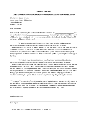 Fillable Online certified personnel letter of notification for ...