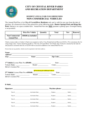 Fillable Online Forms, Permits, and ApplicationsCrystal River Florida ...
