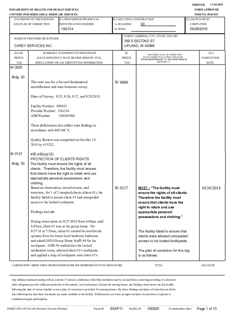 Fillable Online Facility Number: 000833 Fax Email Print - pdfFiller