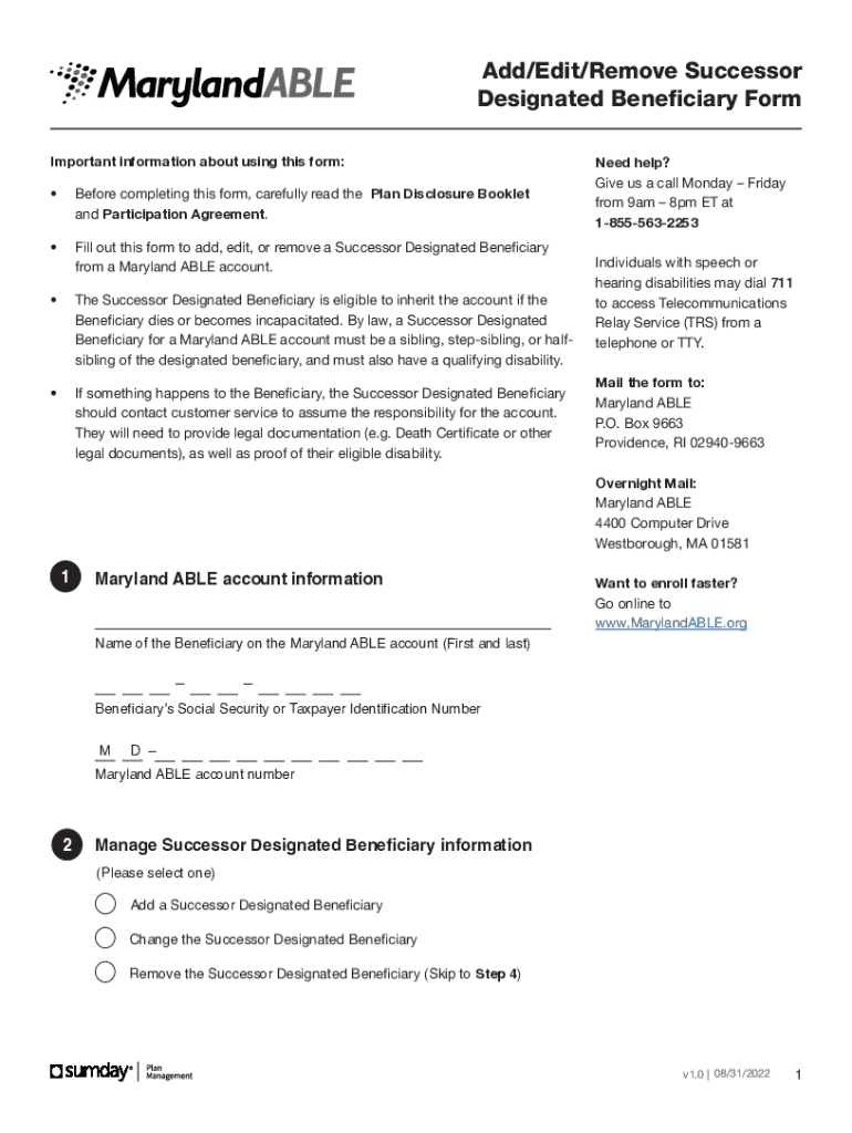 Fillable Online Add/Edit/Remove Successor Fax Email Print - pdfFiller
