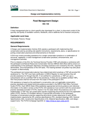 Fillable Online FY23DIA 158Feed Management Design. Template for the ...