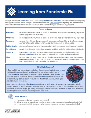 Fillable Online Learning from Pandemic Flu Fax Email Print - pdfFiller