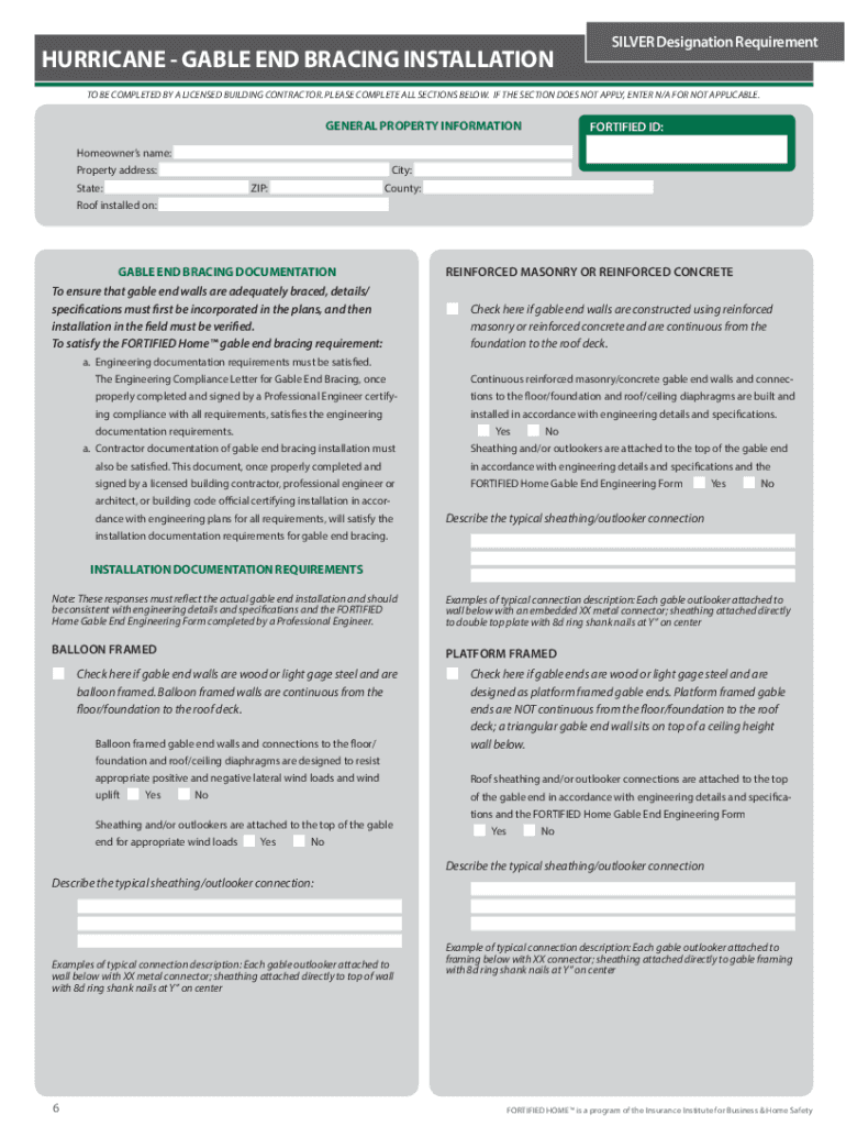 Fillable Online Lateral Bracing in Gable End Walls Fax Email Print ...