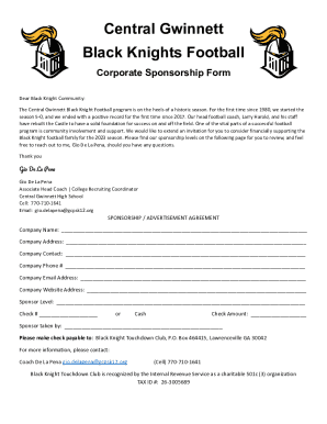 Fillable Online 5starassets blob core windows Central Gwinnett Black Knights Football by Program ...