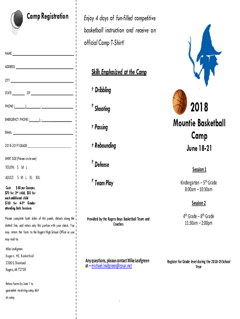 Fillable Online 5starassets blob core windows Basketball Camp ...