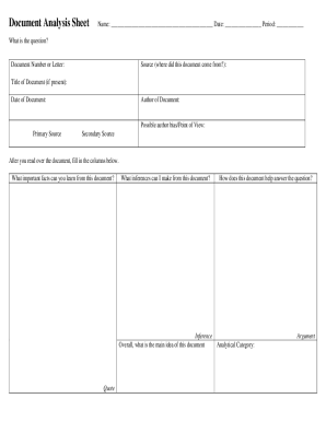 Fillable Online Document Analysis Sheet Long Form Ii Fax Email Print