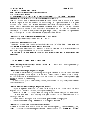 Fillable Online Letter to couples asking if they can be married here ...