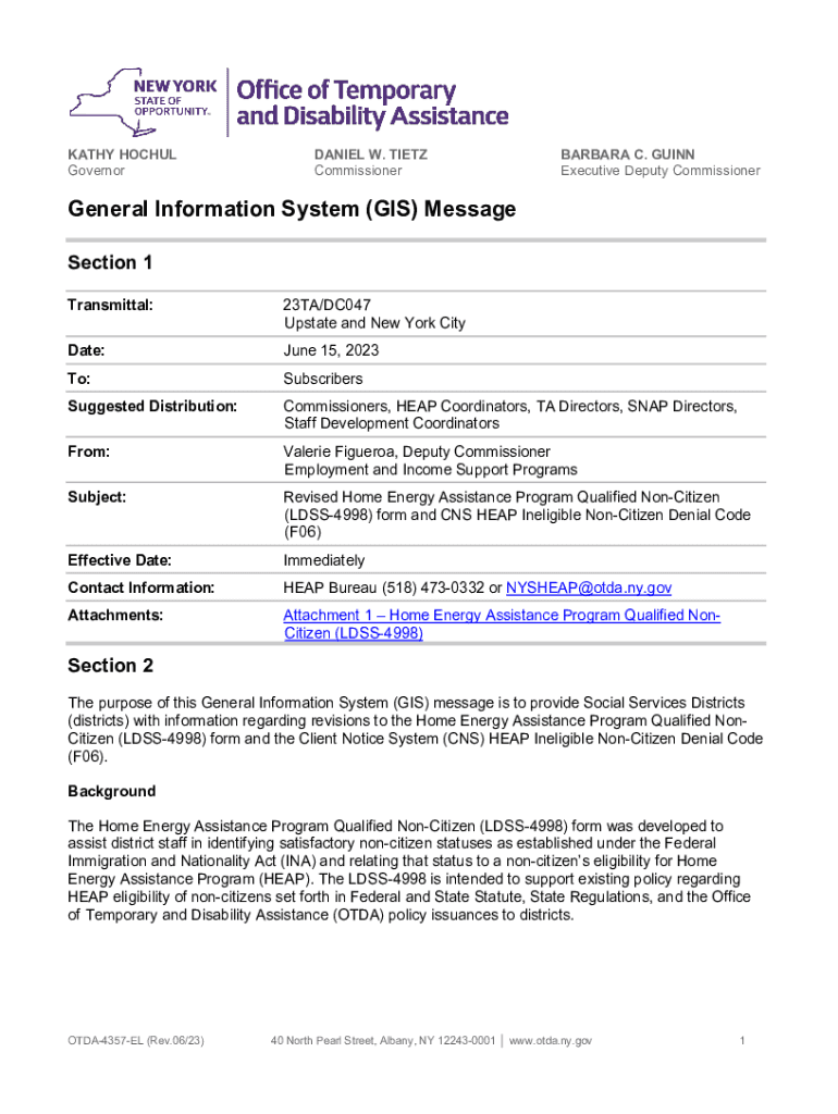 Fillable Online otda ny 23DC047 - Revised Home Energy Assistance Program Qualified Non-Citizen ...