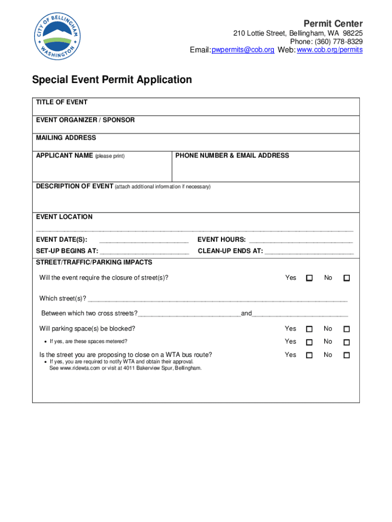 Fillable Online Public Works Permit Application Fax Email Print - pdfFiller
