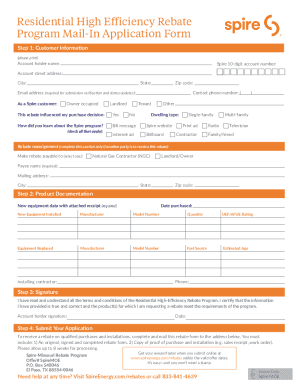 Fillable Online Spire Rebate Form Fax Email Print - pdfFiller