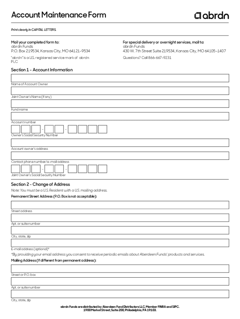 Fillable Online abrdn Funds Fax Email Print - pdfFiller
