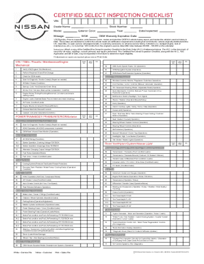 Fillable Online 150 point vehicle inspection checklist pdf (CFGSKI) Fax ...