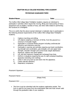 Fillable Online Firefighter I Basic Training Academy Certificate of ... Fax Email Print - pdfFiller