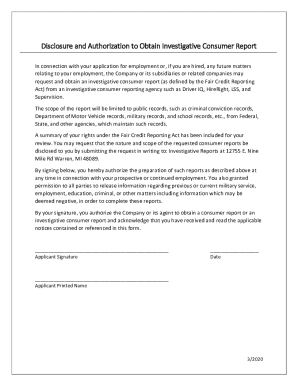 Fillable Online disclosure and authorization for consumer and/ ... Fax ...