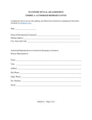 Fillable Online Statewide Mutual Aid AgreementForm B Fax Email Print ...