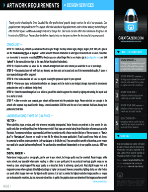 Fillable Online artwork requirementsdesign services Fax Email Print ...