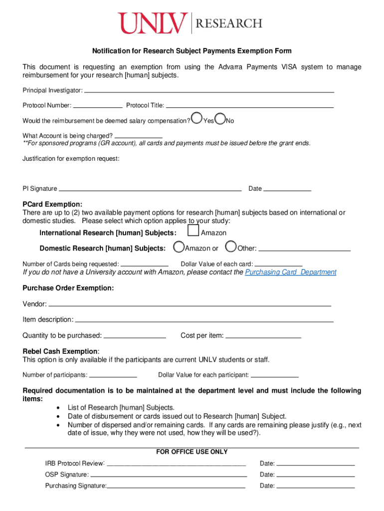 Fillable Online HS Payment Exemption Request Form Fax Email Print ...