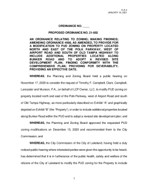 Fillable Online PROPOSED ORDINANCE NO. 21-002 AN ... Fax Email Print - pdfFiller