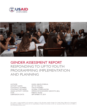 Fillable Online pdf usaid GENDER ASSESSMENT REPORT RESPONDING TO UP TO ...