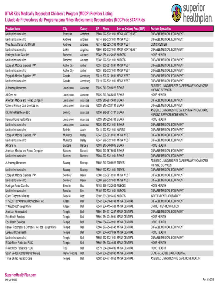 Fillable Online Medical Home and Primary Care Provider - Texas Star ...