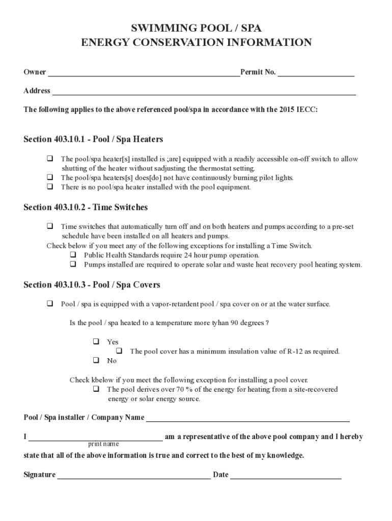 Fillable Online IECC Pool Informatiom form.indd Fax Email Print - pdfFiller