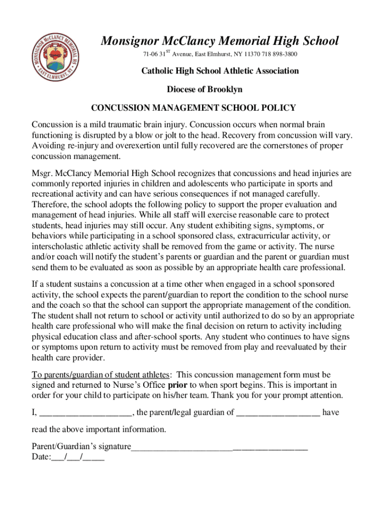Fillable Online Concussion Management Form Fax Email Print - pdfFiller