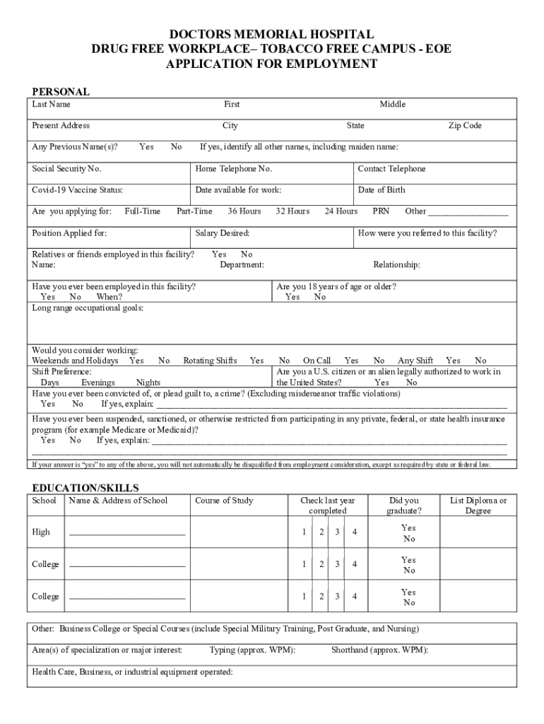 Fillable Online dmh application for employment updated Fax Email Print ...