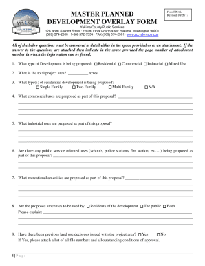 Fillable Online MASTER PLANNED DEVELOPMENT OVERLAY FORM Fax Email Print - pdfFiller