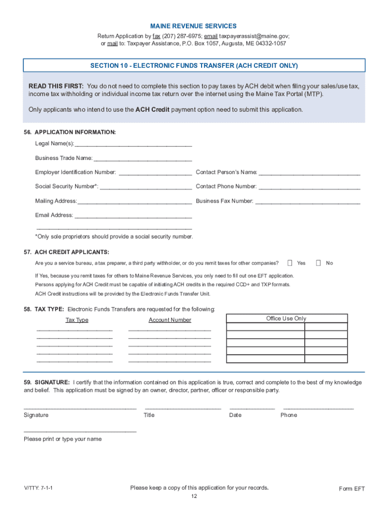 Fillable Online State of Maine revenue services Registration ...