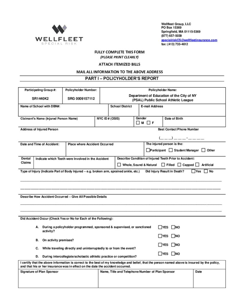 Fillable Online please fully complete this form attach itemized bills mail all ... Fax Email ...