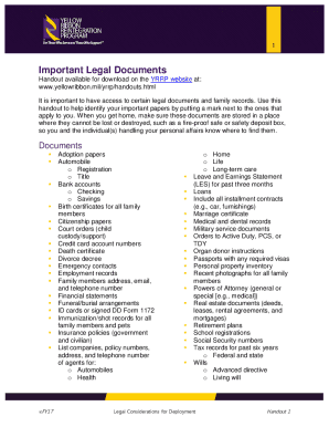 Fillable Online Legal Considerations for Deployment Handouts (YRRP ...