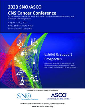 Fillable Online SNO/ASCO CNS Cancer Conference Fax Email Print - pdfFiller