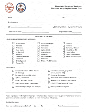 Fillable Online HHW-EWaste-Verification-Form -JUNE 12 LYHCC Event Fax ...