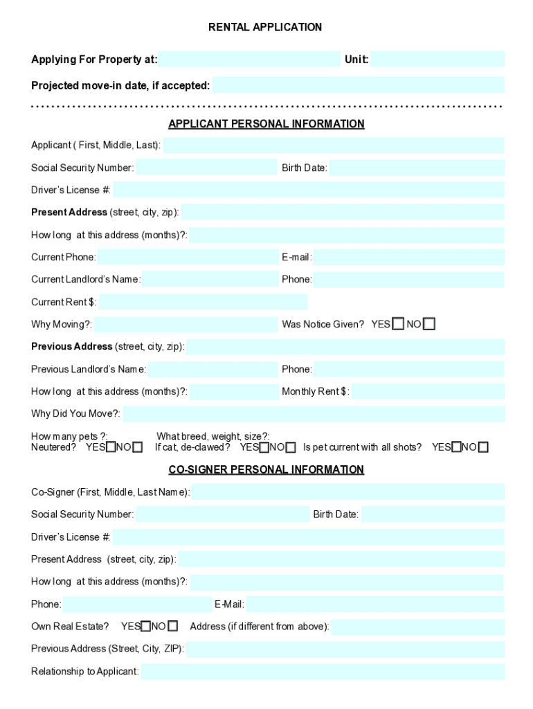 Fillable Online APPLICATION FOR OCCUPANCY - The Row Fax Email Print ...