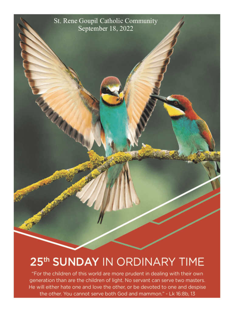 Fillable Online St Rene Goupil Catholic Church - Sterling Heights, MI ...