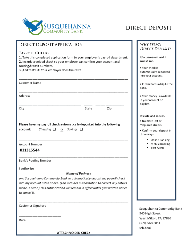 Fillable Online Direct Deposit Authorization Form Chase Fax Email Print ...